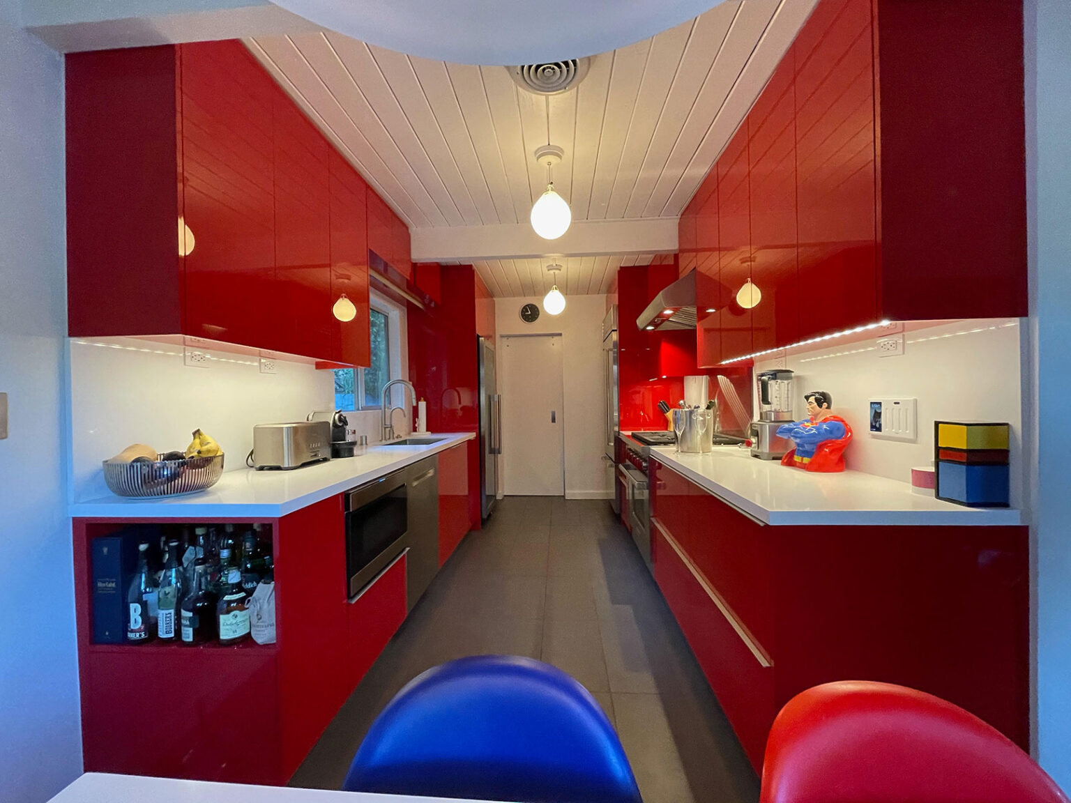 Red High Gloss Kitchen in Pasadena – Studio Haus